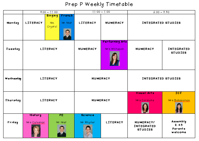 Foundation Class Timetables
